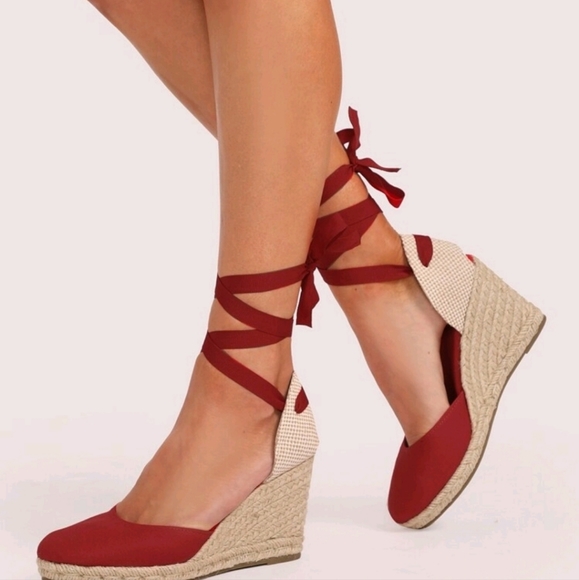 SHEIN | Shoes | Laceup Wedges | Poshmark